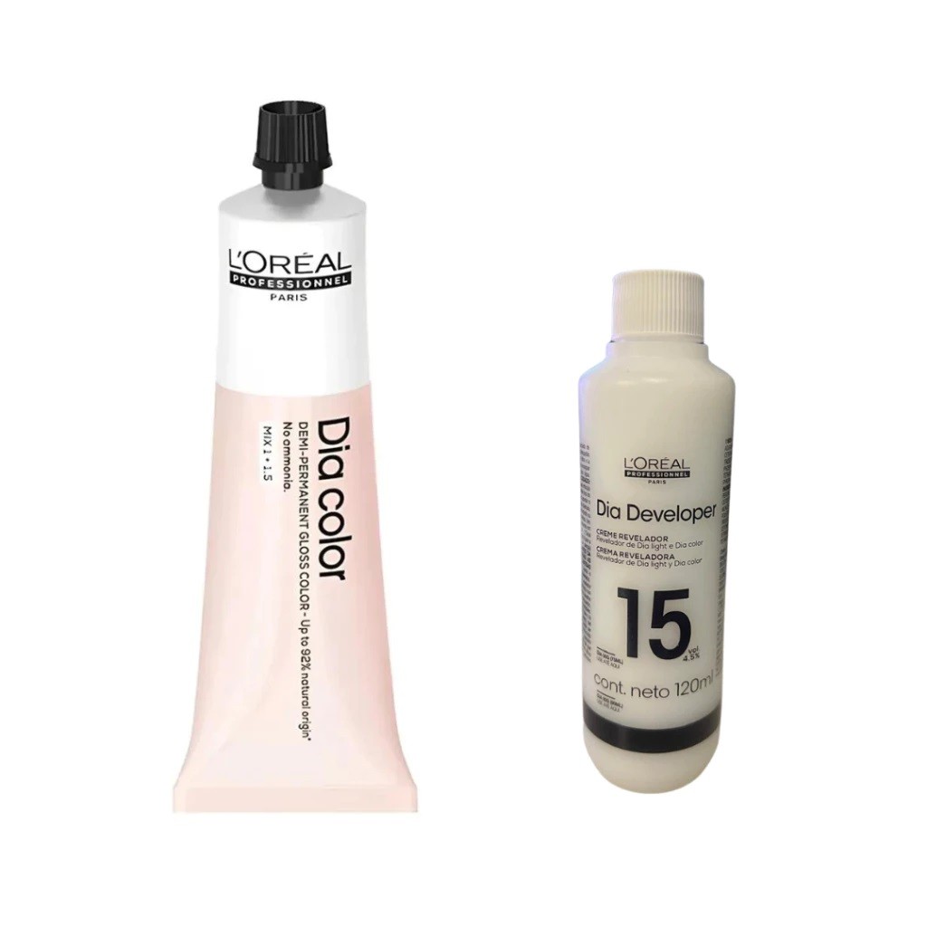 Kit Tonalizante Dia Color Loreal Professionnel Cor 6 + Emulsão ...