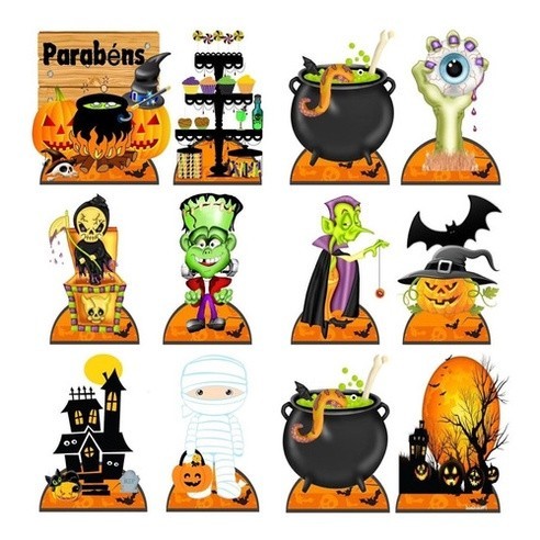 Kit 10 - Display De Mesa | halloween Novo | Shopee Brasil