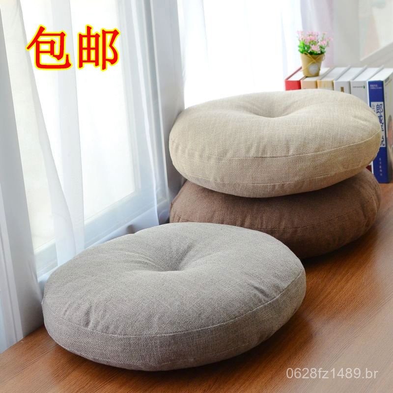 Almofada Redonda Japonesa de Tecido de Yoga Grande e Espessa para ...