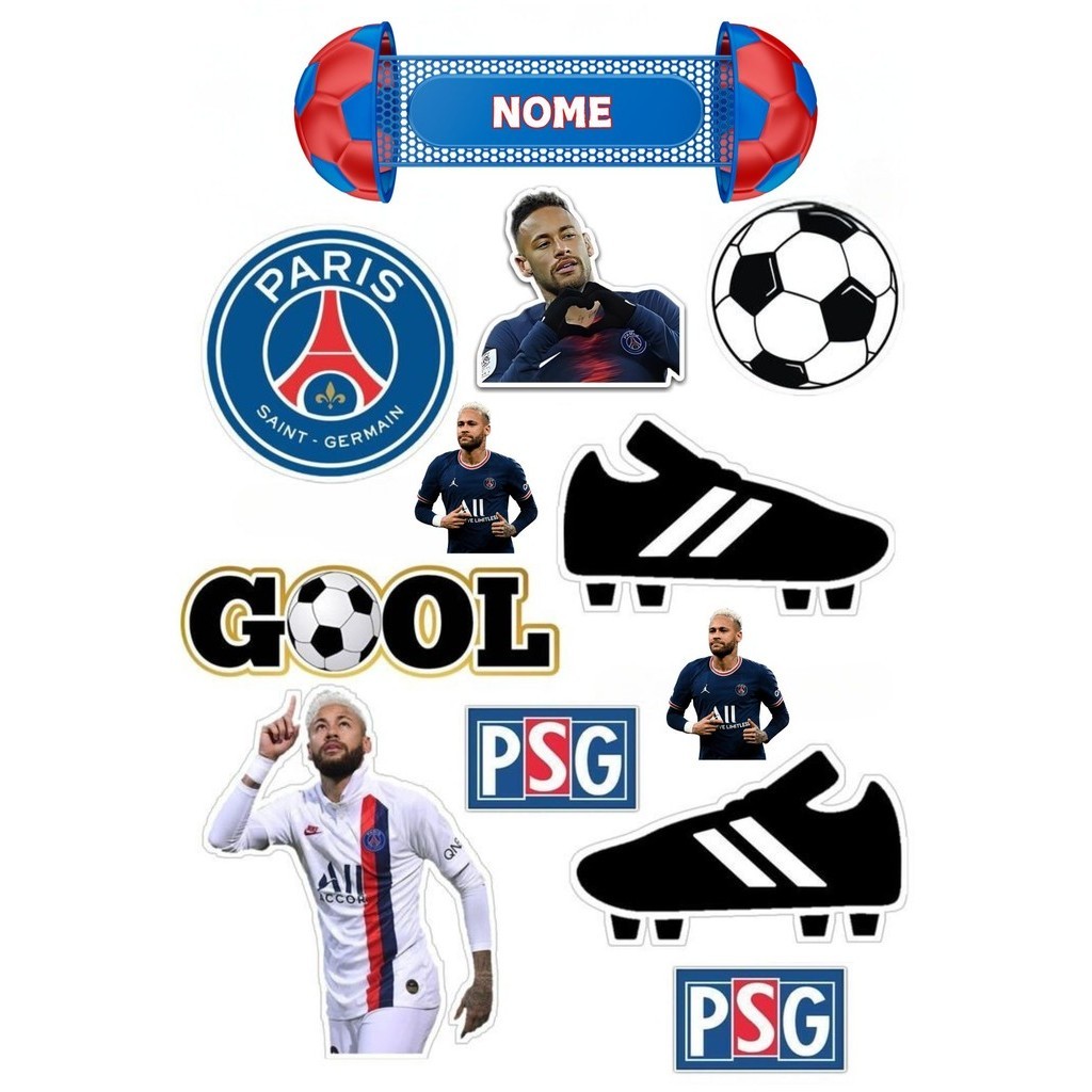 Topo Bolo Topper Psg Neymar Jr Futebol Personalizado Festa | Shopee Brasil