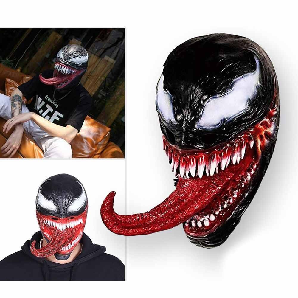 Halloween Horror Headgear Funny Anime Venom Mask cos Avengers Handsome ...