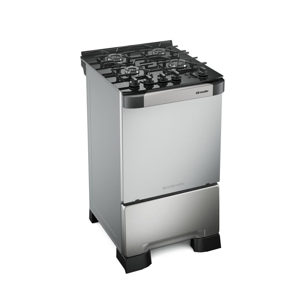 Fogão 4 Bocas Decorato Mesa Vidro Vetro Inox Bivolt Mueller | Shopee Brasil