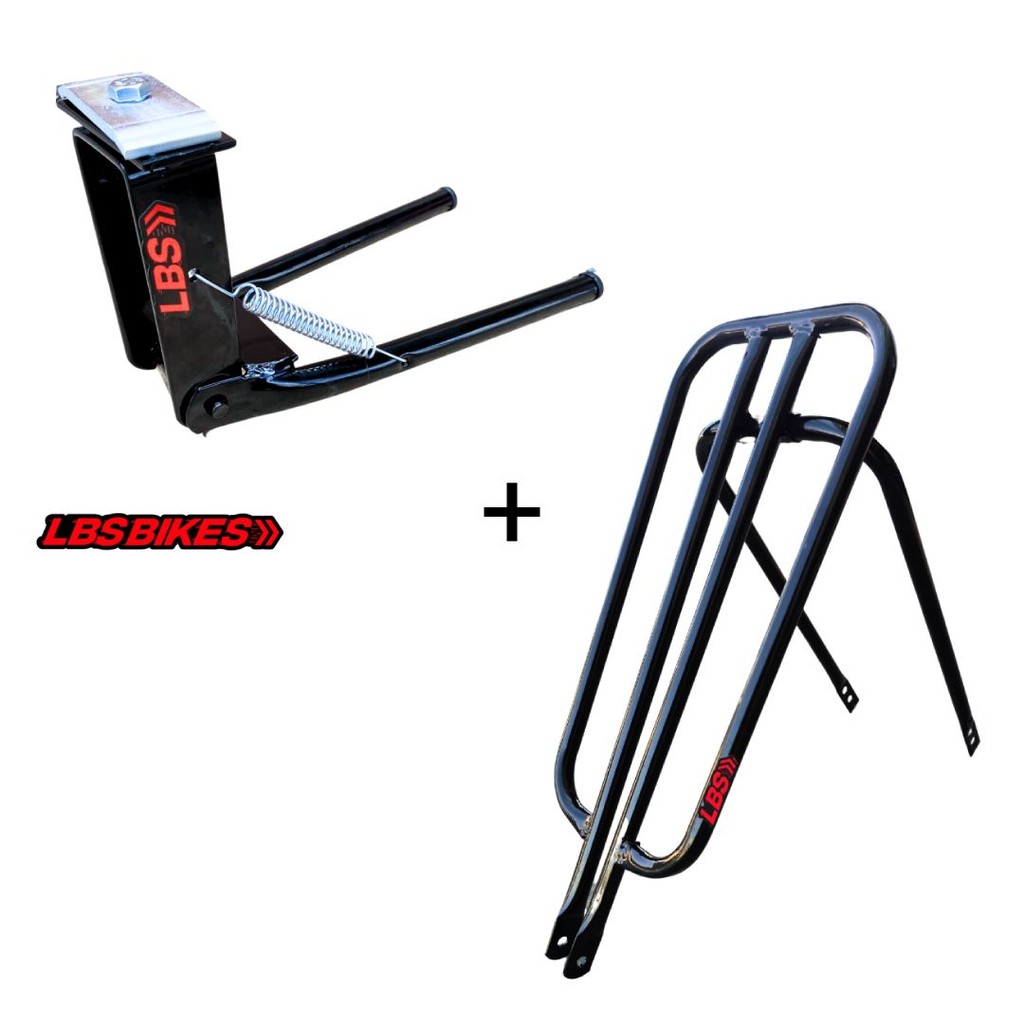 Garupa Reta BH LBS + Descanso Central de Cavalete LBS | Shopee Brasil