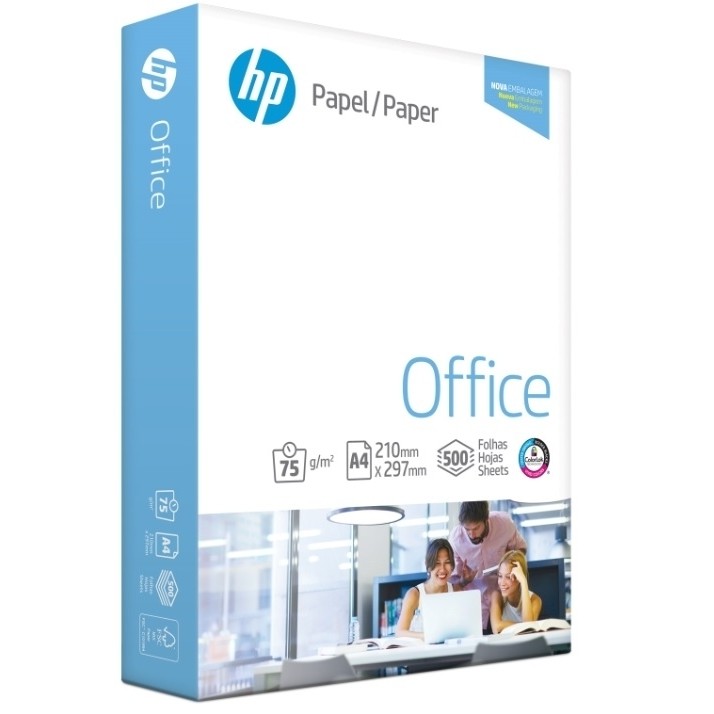 Papel A4 HP Office Colorlok 75 g/m2 A4 210 x 297 mm | Shopee Brasil