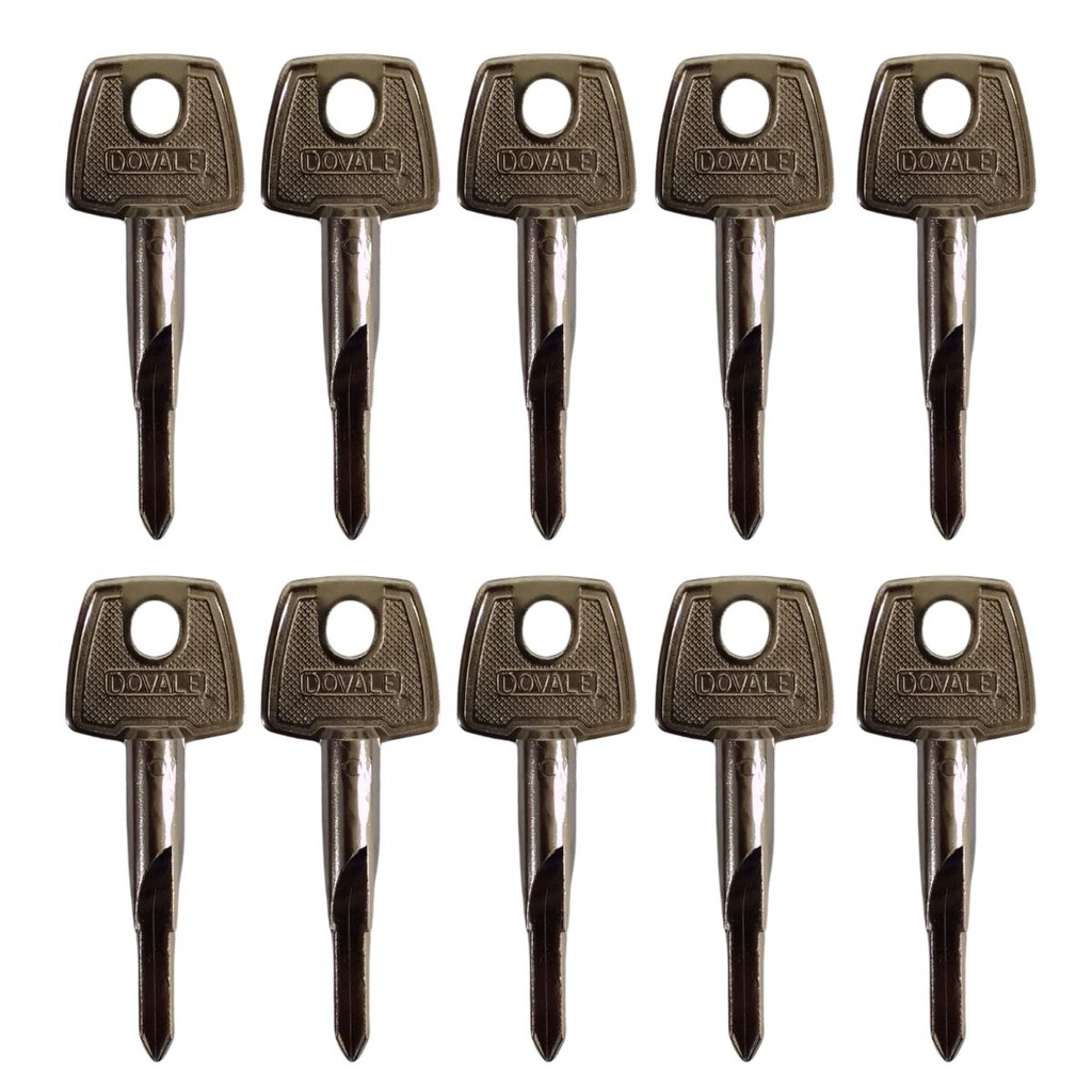 Kit 10 Chave Dovale D183 Fechadura Tetra Papaiz 183 Gold | Shopee Brasil