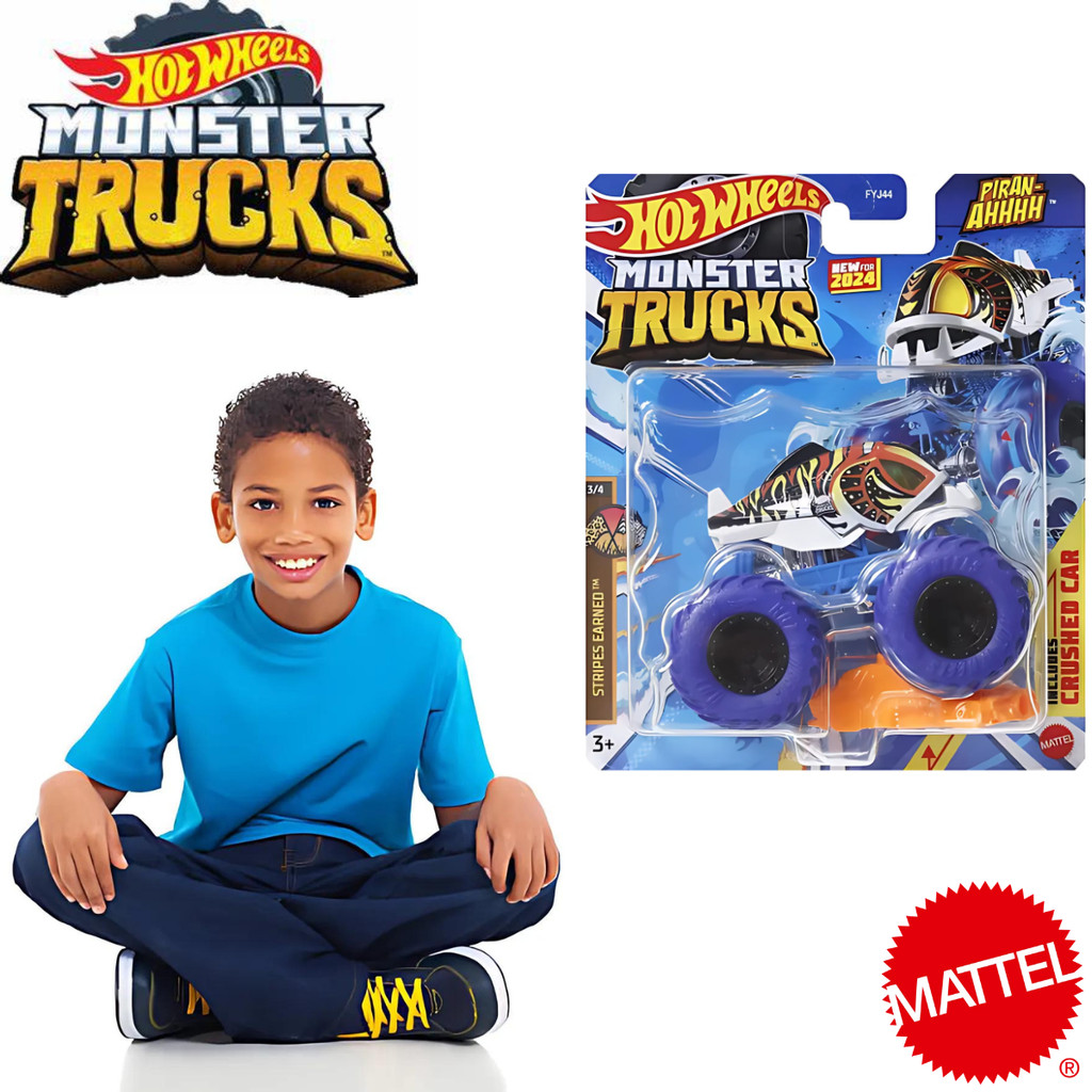 Hot Wheels Monster Trucks Piran - Ahhhh FYJ44 - Mattel | Shopee Brasil
