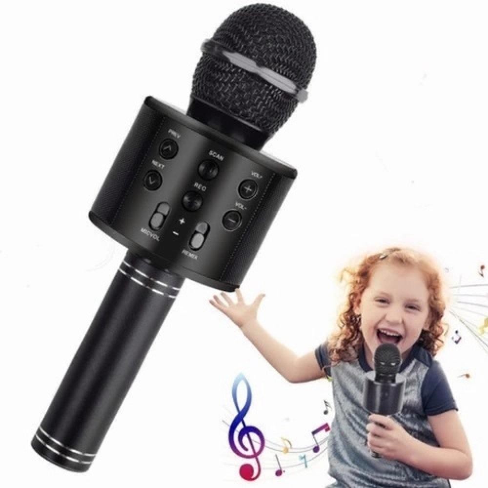 MICROFONE SEM FIO BLUETOOTH KARAOKE PORTATIL CAIXA SOM RECARREGAVEL ...