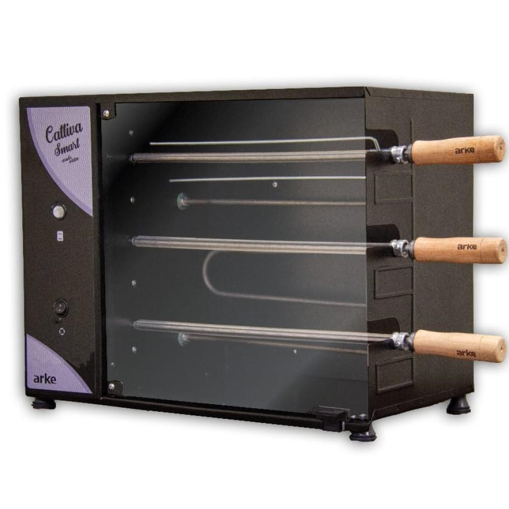 Churrasqueira Elétrica Rotativa 3 Espetos Cattiva Smart Arke Preta 110v | Shopee Brasil