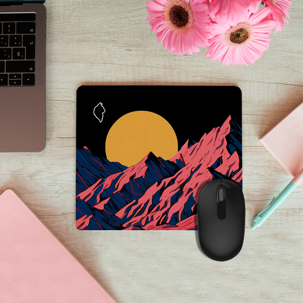 Mouse Pad Retangular 28x20 Lua Montanhas Vermelhas | Shopee Brasil