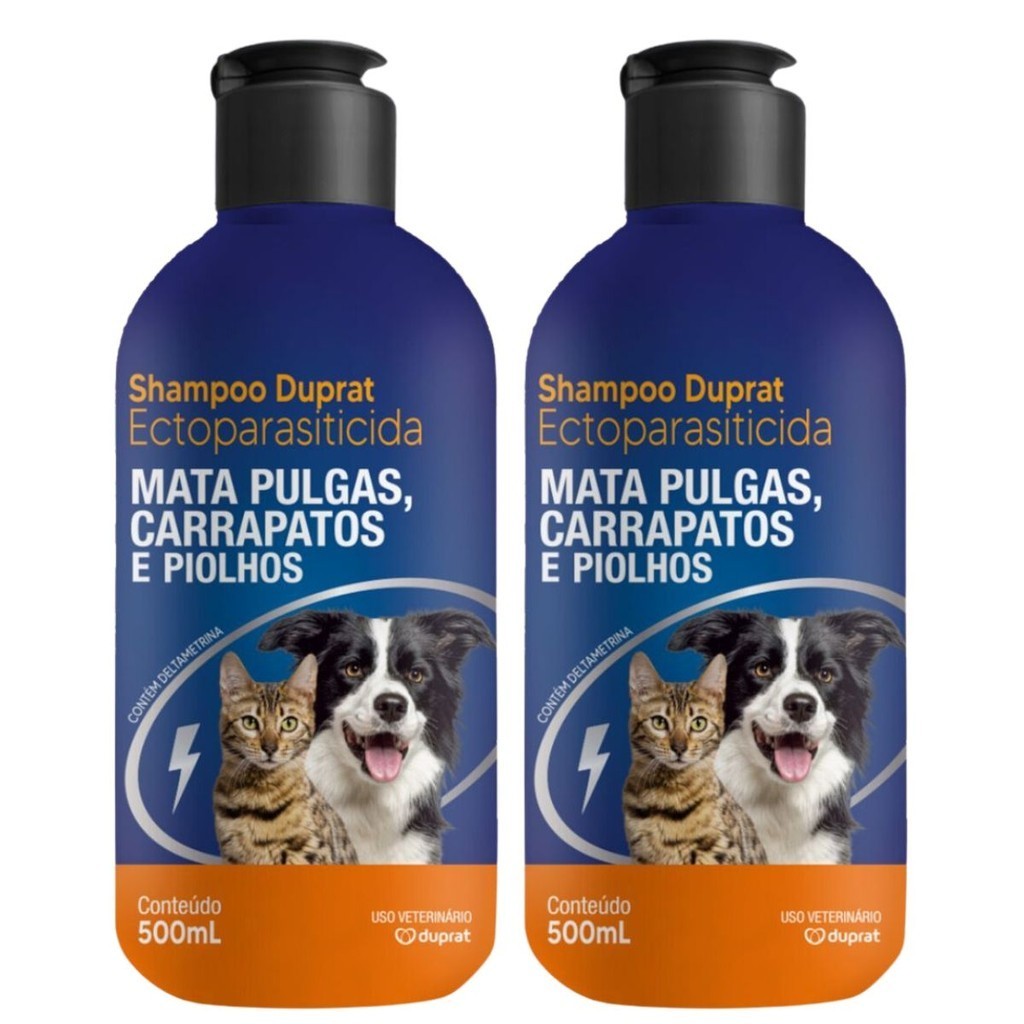 Kit 2 Shampoo Ectobactericida Matapulgas Carrapatos 500mL | Shopee Brasil