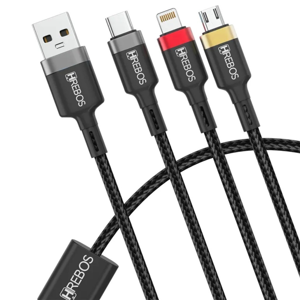 Cabo 3 Em 1 Carregar Celular Type C V8 Compatível Lightning | Shopee Brasil