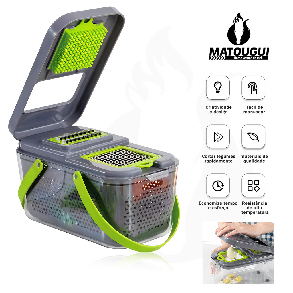 [Matougui]Ralador e cortador multifuncional de frutas, legumes e ...