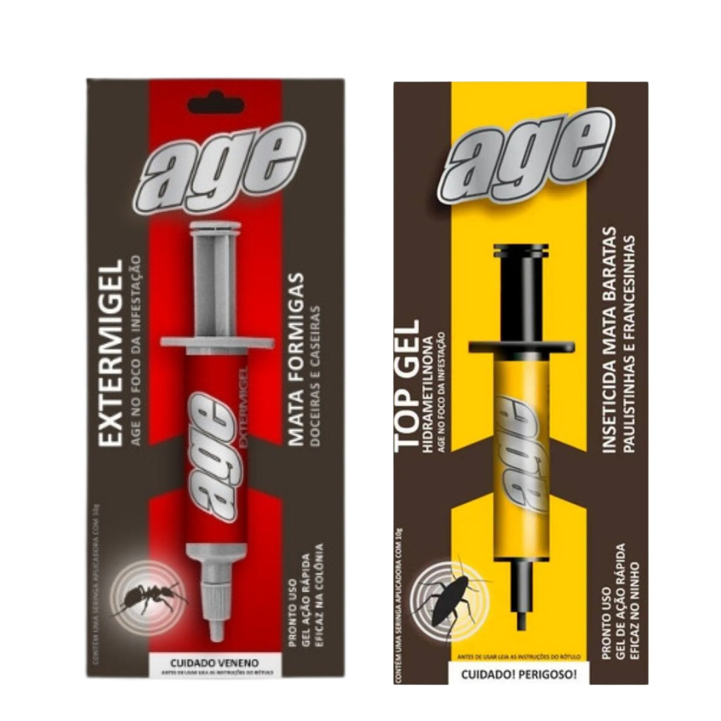Mata Formigas Extermigel + Insetisida Mata Baratas Gel Age | Shopee Brasil