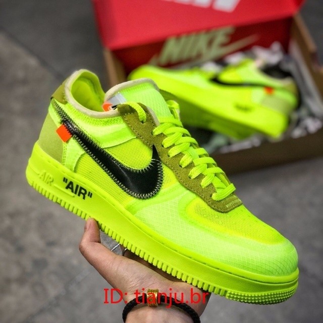 Tênis Nike Air Force 1 "Volt" X Off-White | Shopee Brasil