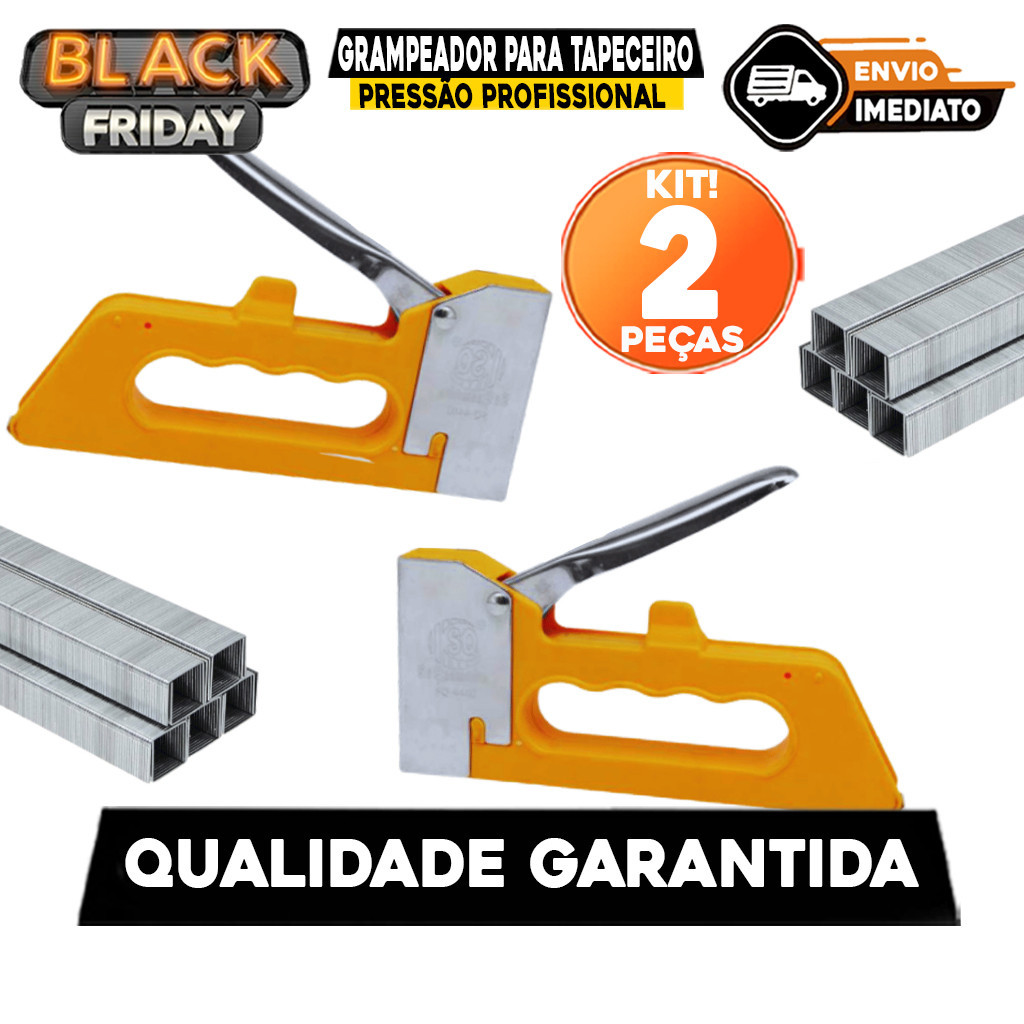Kit 02 - Grampeador para Tapeceiro Pressão Profissional Manual ...