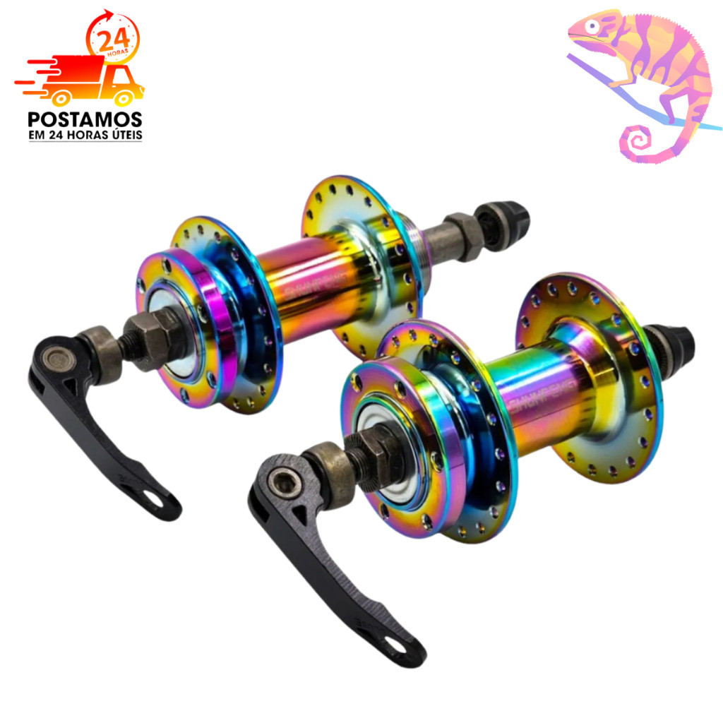 Cubo Camaleão 36f freio a Disco Roda Livre Rosca Rainbow Arco Iris Com ...