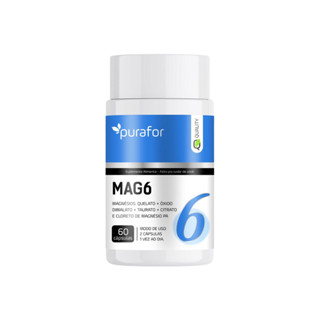 Mag6 6 Magnésios Quelato Óxido + Dimalato + Taurato + Citrato e Cloreto ...