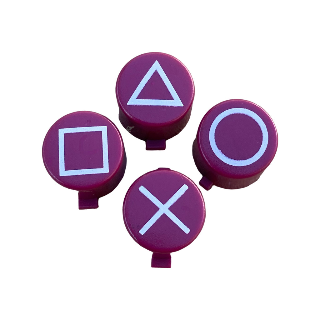 Kit Botões Abxy Personalizado Para Controles Ps4 Cor Vinho | Shopee Brasil