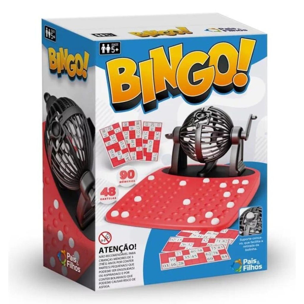 Brinquedo infantil Super Bingo globo Pais & Filhos com suporte concavo ...