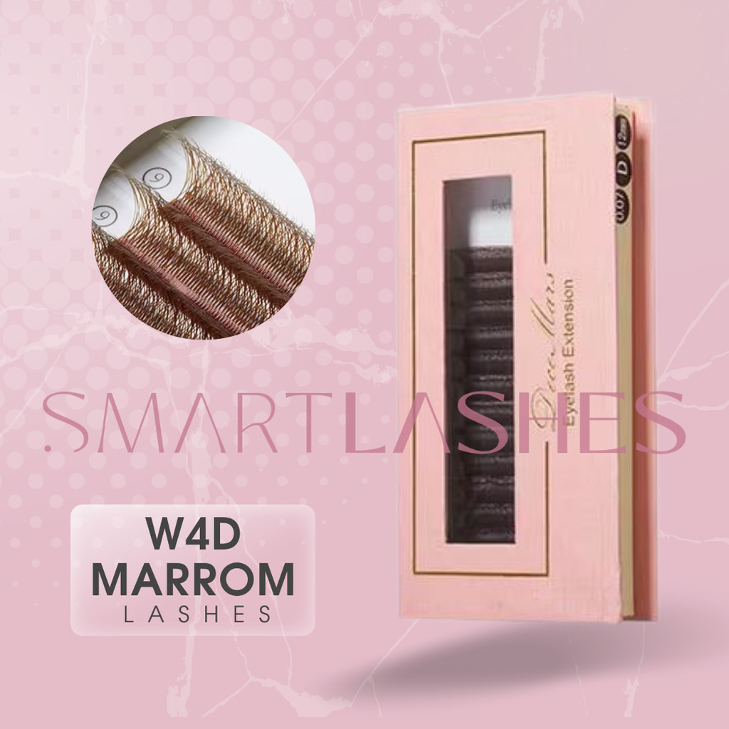 Cílios Decemars W4D MARROM (BROWN) 0,07mm Curvatura D | Shopee Brasil