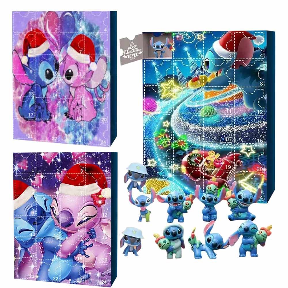 Christmas Lilo & Stitch 24 Days Countdown Advent Calendar Cute Figures Doll Blind Box | Shopee ...
