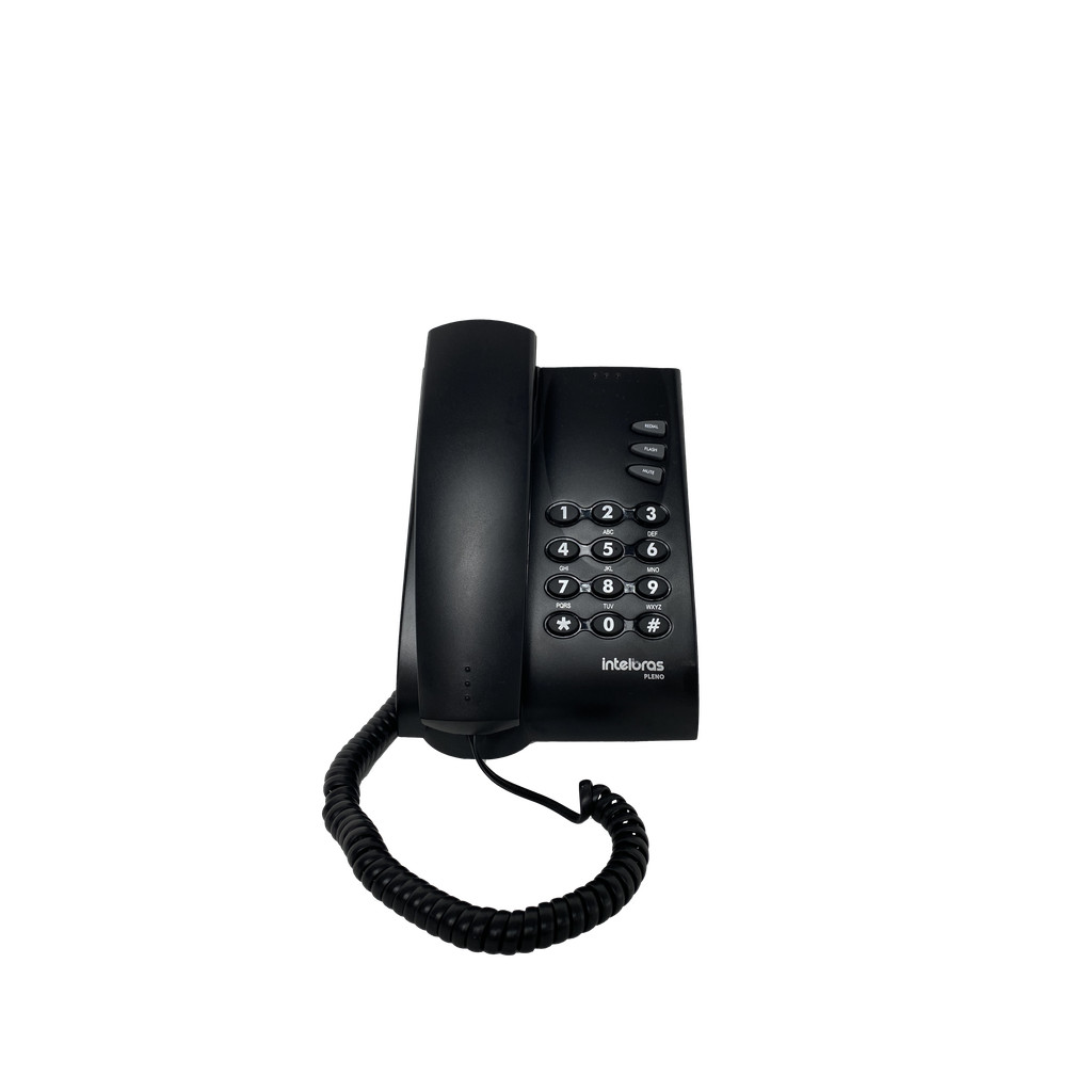 Telefone Tel Fixo Preto Fio Garantia Troca Imediata Barato | Shopee Brasil
