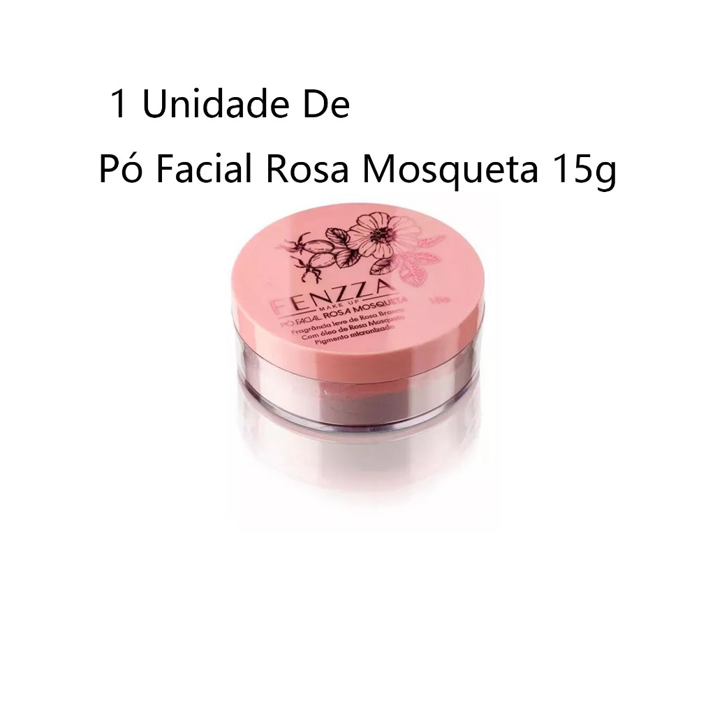 Pó Facial Rosa Mosqueta 15g - FENZZA MAKE UP | Shopee Brasil