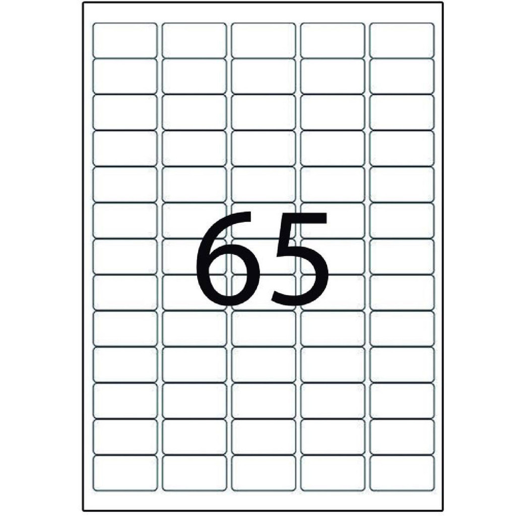 ETIQUETA INK-JET/LASER A4351 21.2X38.2 MM PACOTE COM 100 FOLHAS COM 65 ...