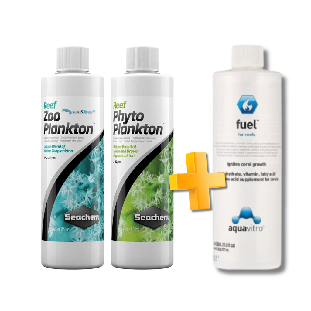Kit Reef Zooplankton Phyto Plankton 250ml + Fuel 150ml | Shopee Brasil