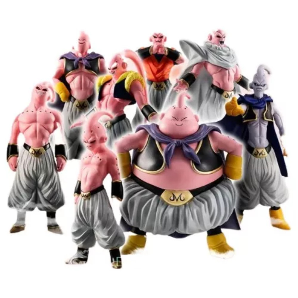 Kit 8 Bonecos Miniaturas Majin Boo Action Figure Dragon Ball Coleção ...