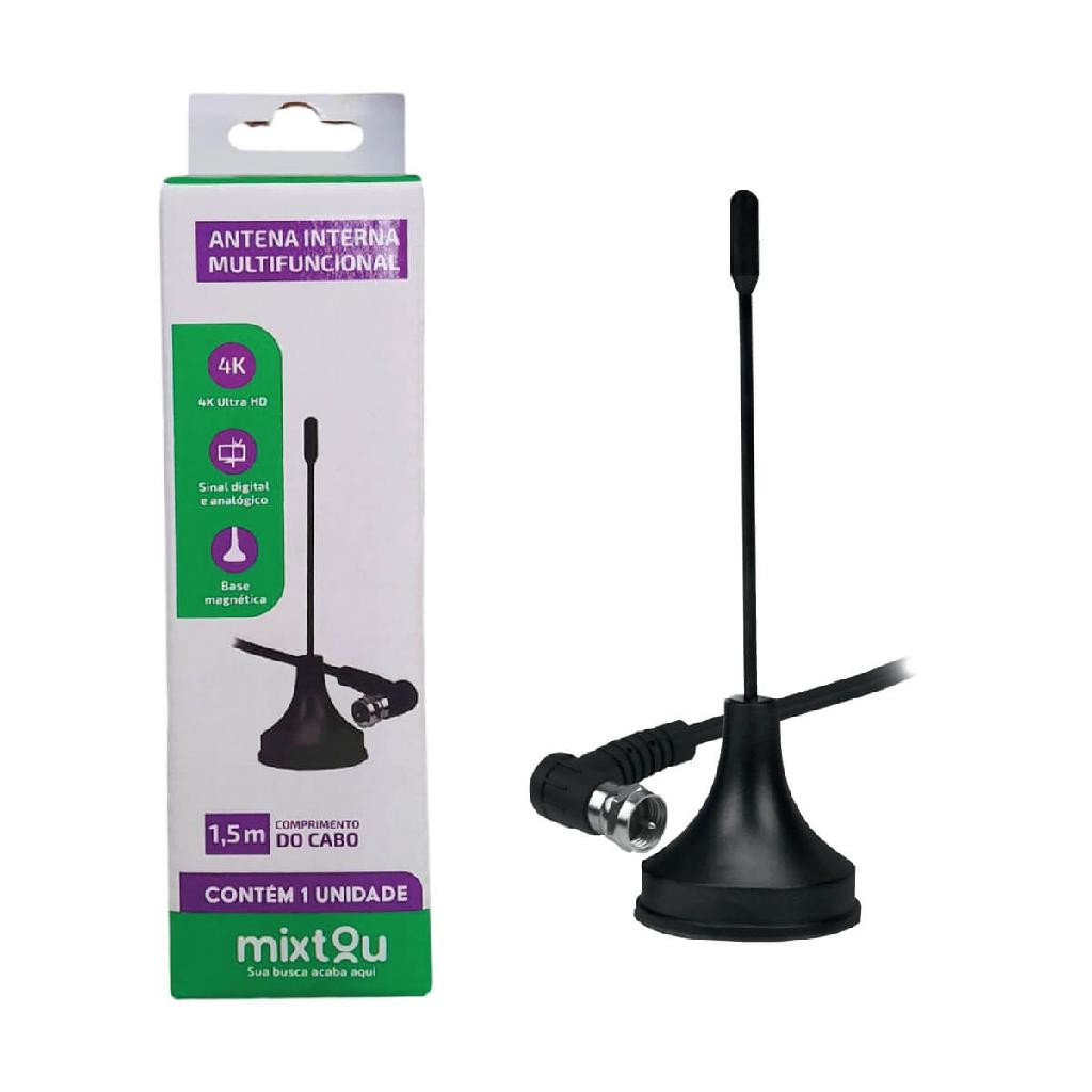 Antena Mini Tv Sinal Digital Interna Slim Compacta - 1,5m | Shopee Brasil