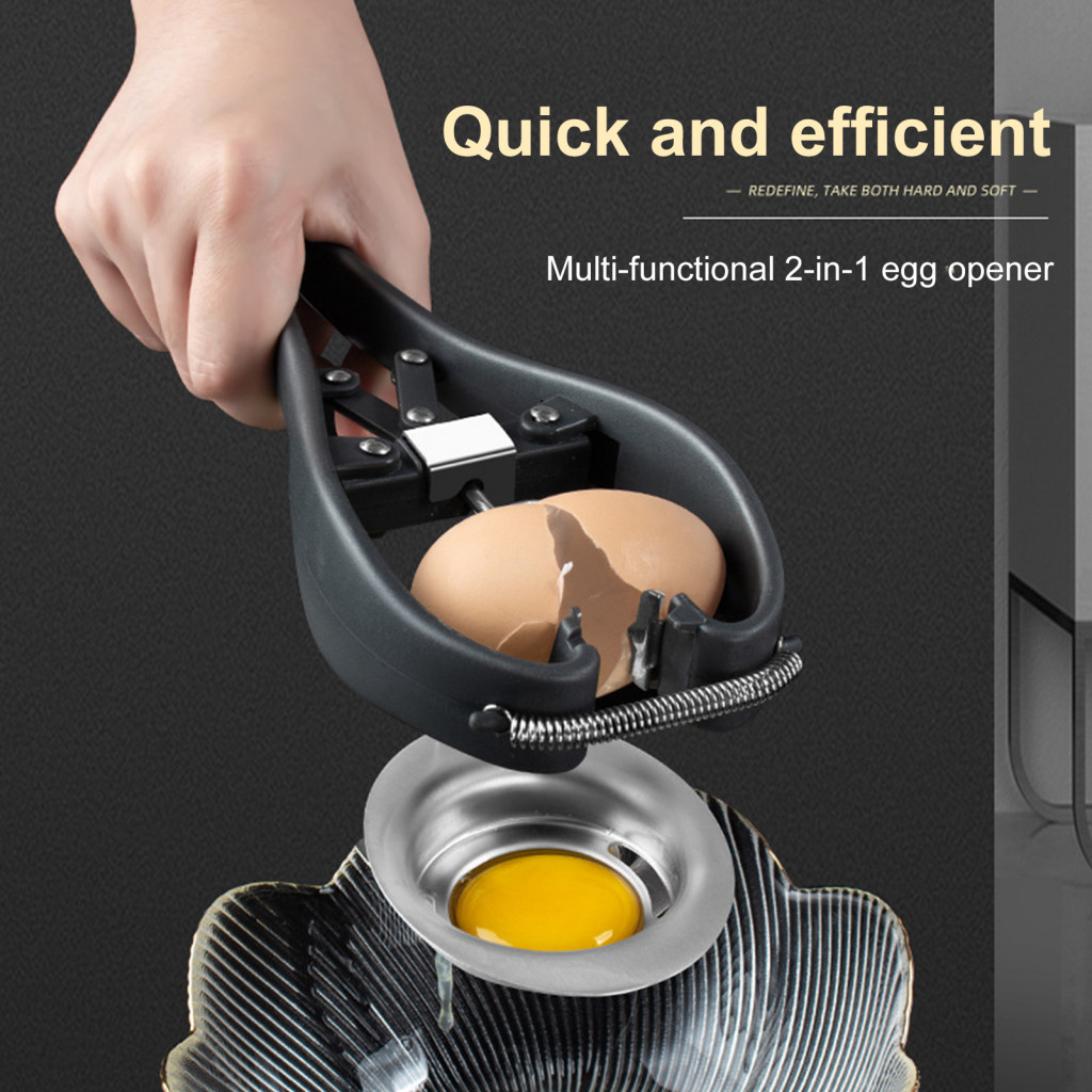 No Mess Egg Shell Remover Stainless Steel Opener Fish-shaped Cracker ...