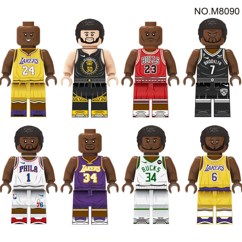 Conjunto de 8 peças de brinquedo de minifigura de bloco de construção ...