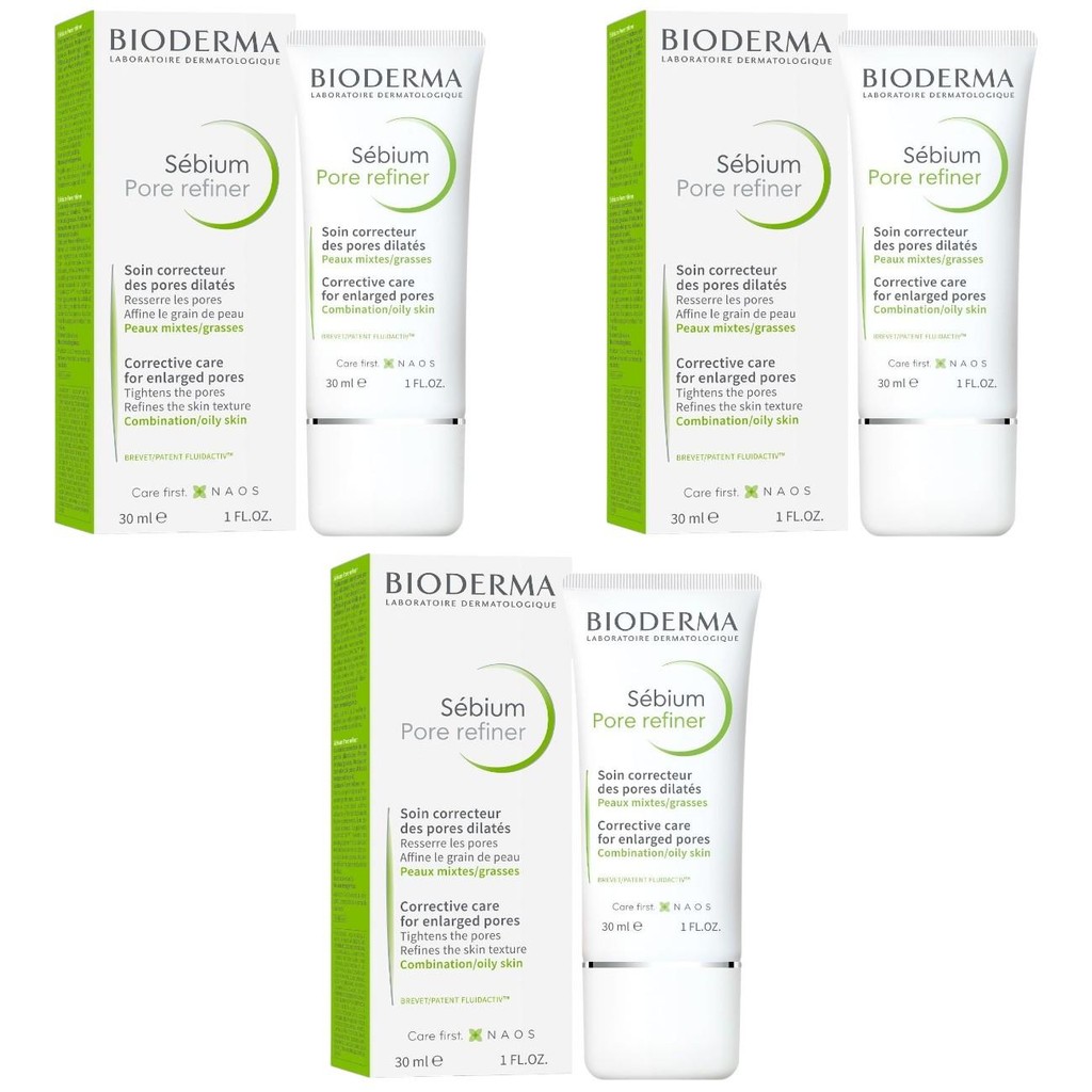 Kit Bioderma Sébium Pore Refiner Com 3 Unidades De 30ml Cada | Shopee ...