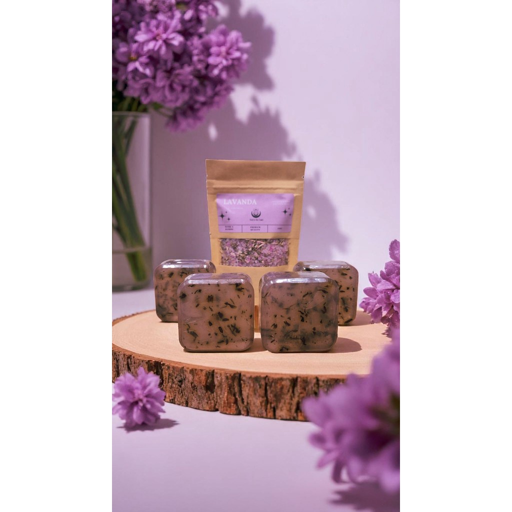 Kit Ritual da Calma & Renovação | Lavanda (4 sabonetes + 1 Banho de ...
