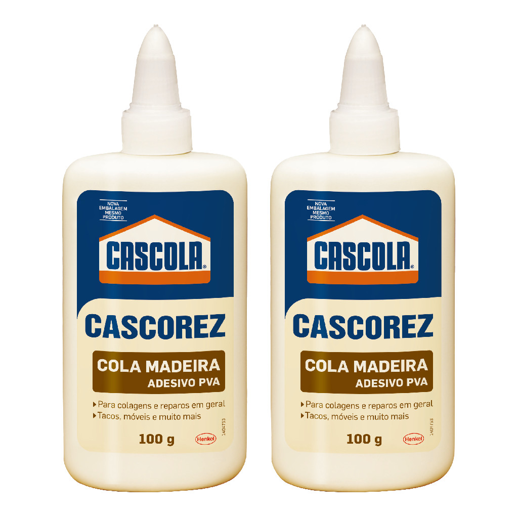 Kit 2 Cola Para Madeira MDF Cascorez Extra Forte 100g Secagem Rápida ...