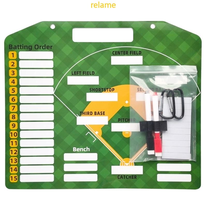 Rel Baseball Dry Erases Coaching Whiteboard Com Cartão Lineups | Shopee ...