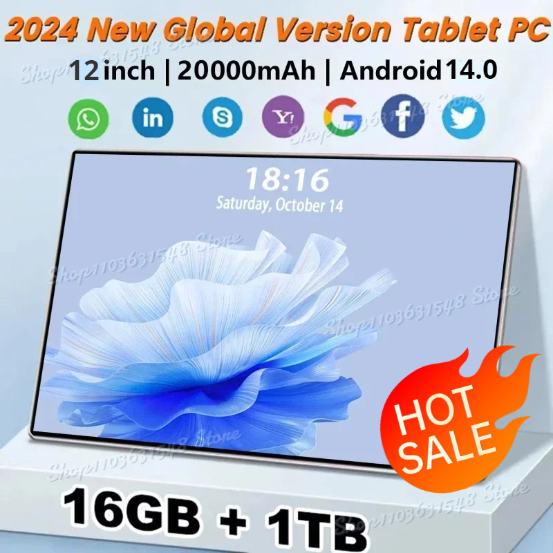 2024 novo estilo 5G Tablet P70 Android 14.0 2.0000mah 12-Polegada ...