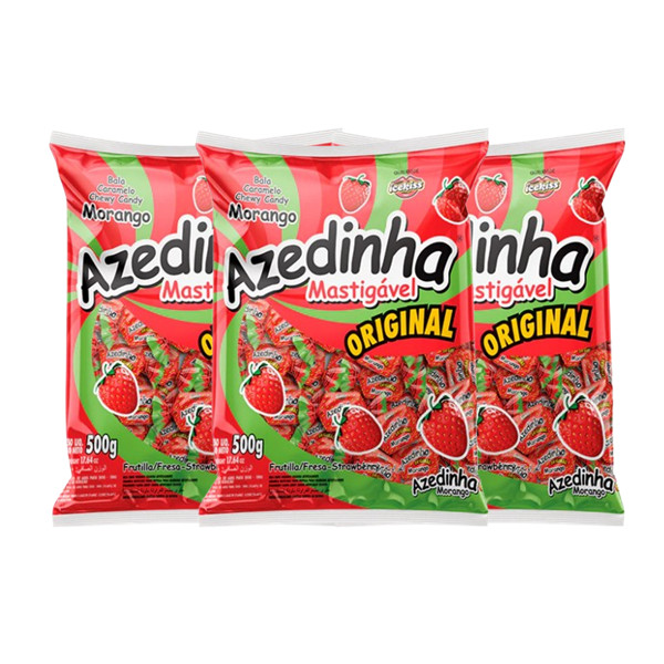 Bala Azedinha diversos sabores, Mastigável e Original - Cory - 500 g ...