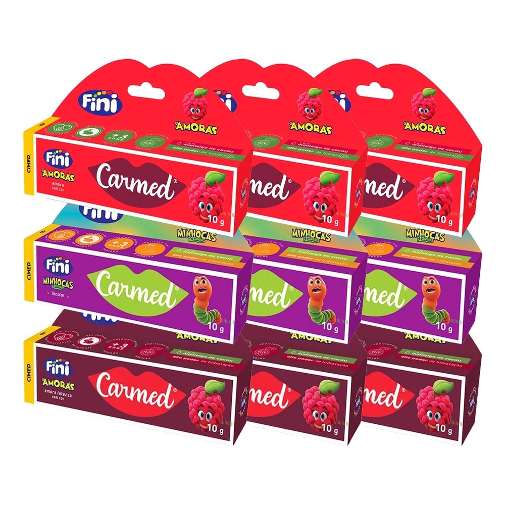 Kit 9 und Carmed Fini - Amora, Intensa, e Minhoca 10g | Shopee Brasil