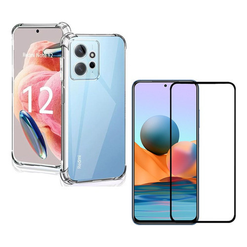 Capa Case Capinha Anti Impacto Para Redm Note 12 4G + Película 3D Vidro ...