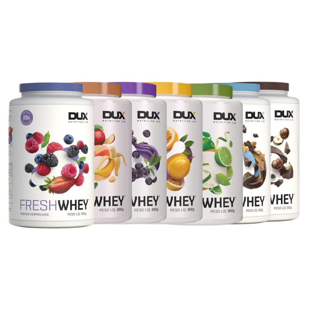Whey Protein Fresh 3W 100% Natural 900g Dux Nutrition | Shopee Brasil