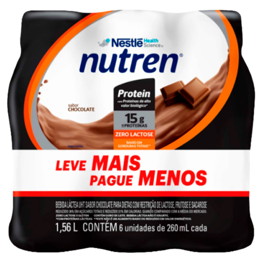 Nutren Protein Sabor Chocolate 15g de Proteína Leve Mais por Menos Com ...