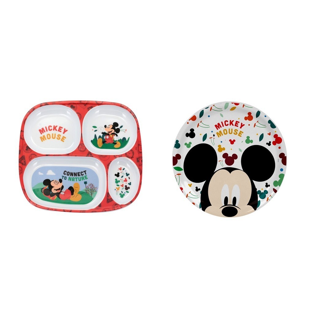 Prato Mickey Disney c/ Divisórias e Raso Melamine - Tuut | Shopee Brasil
