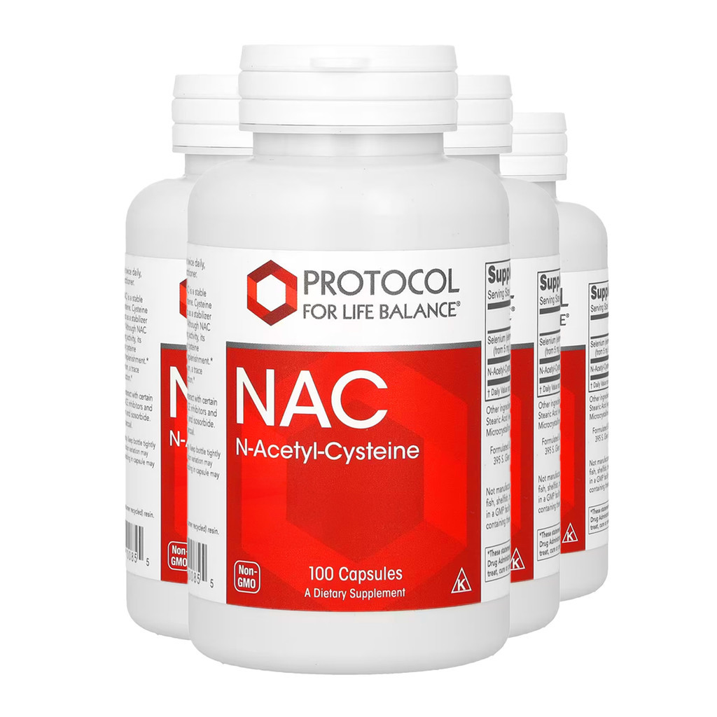 Kit 4x Nac N-acetilcisteína 600mg Protocol 100 Cáps Importado /Made in ...