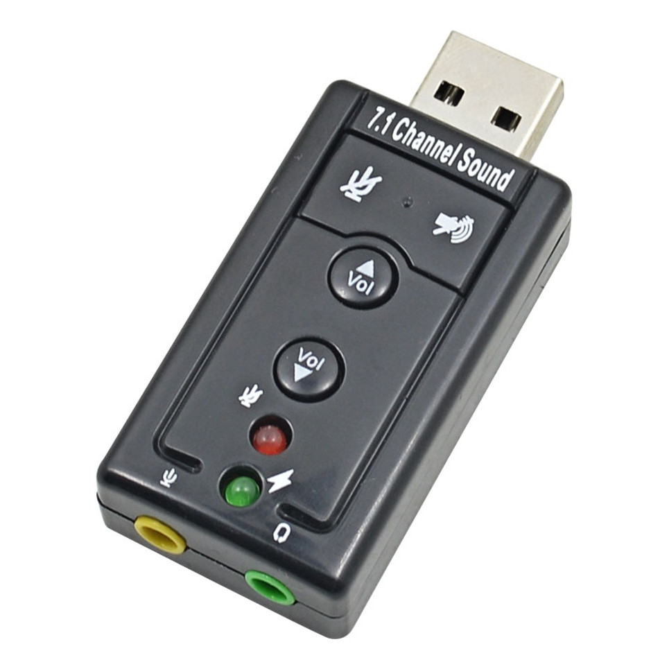 Placa De Som Usb 7.1 Adaptador Audio P2 P3 Pc Notebook | Shopee Brasil