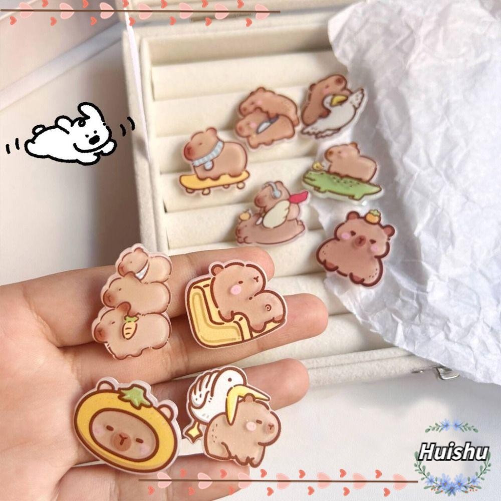 Broche De Capivara Fofo HUISHU , Distintivo De Acrílico De Desenho ...