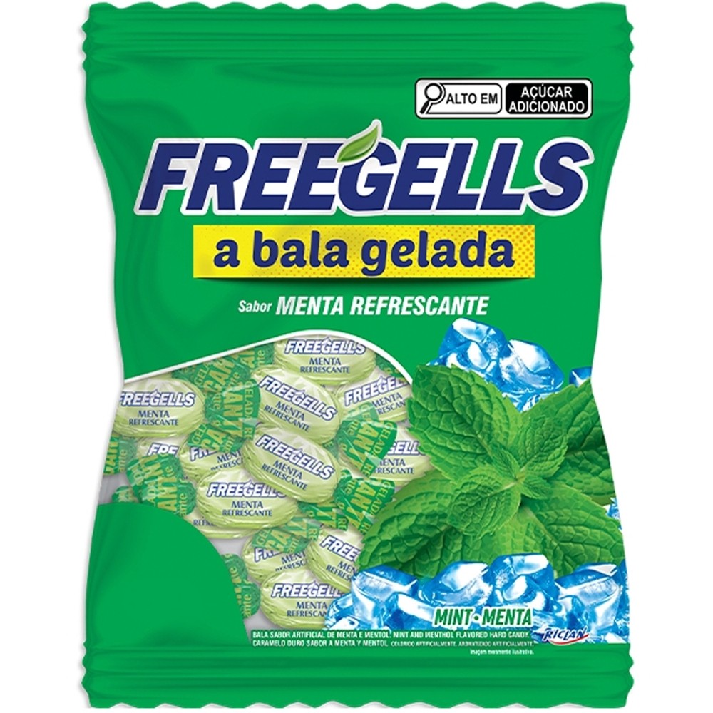 Bala Dura Menta Refrescante Freegells 475g - Riclan | Shopee Brasil