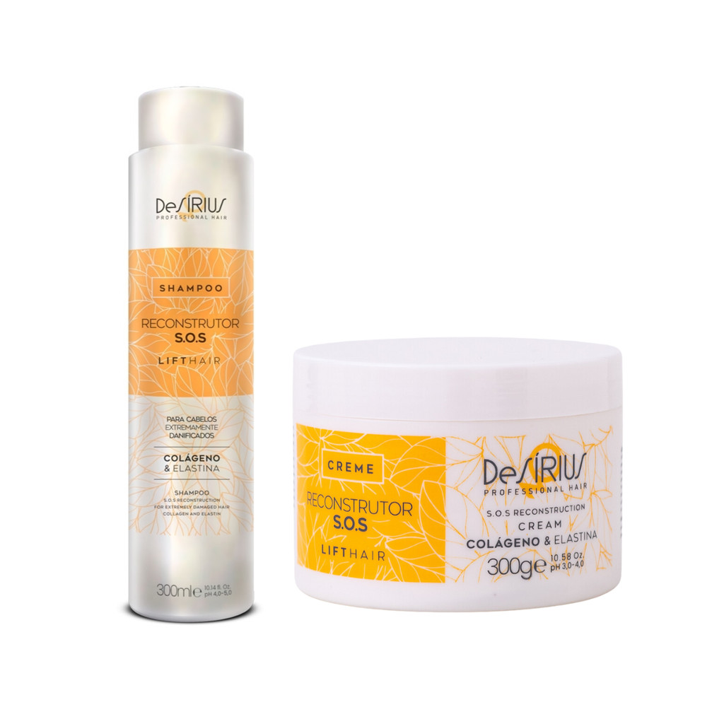 Kit De Sirius Reconstrutor SOS Shampoo e Máscara 300g | Shopee Brasil