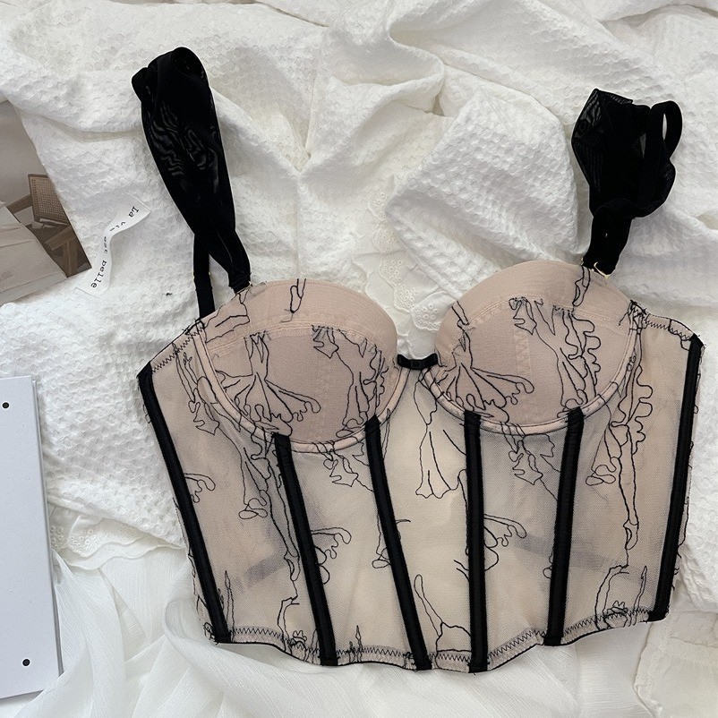 corpete corselet feminino Cropped Corset gringa branco Blusa Espartilho ...